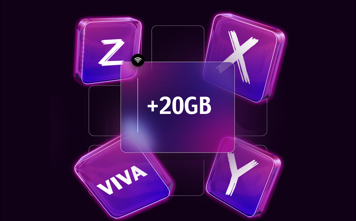 Ինտերնետ հեռախոսից | +20ԳԲ| + Ինտերնետ | Viva